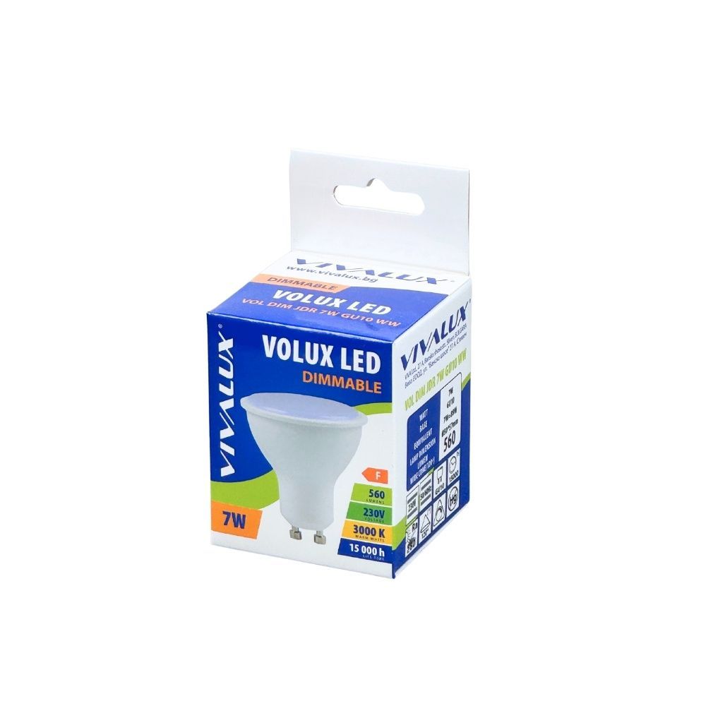 Димируема LED лампа VOLUX LED ∙ JDR ∙ 7W ∙ 560lm ∙ GU10 ∙ 3000K